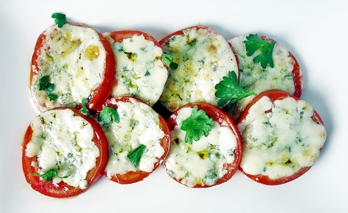 Broiled Blue Cheese Tomatoes: 10 Minutes and 4 Ingredients! - Went Here ...