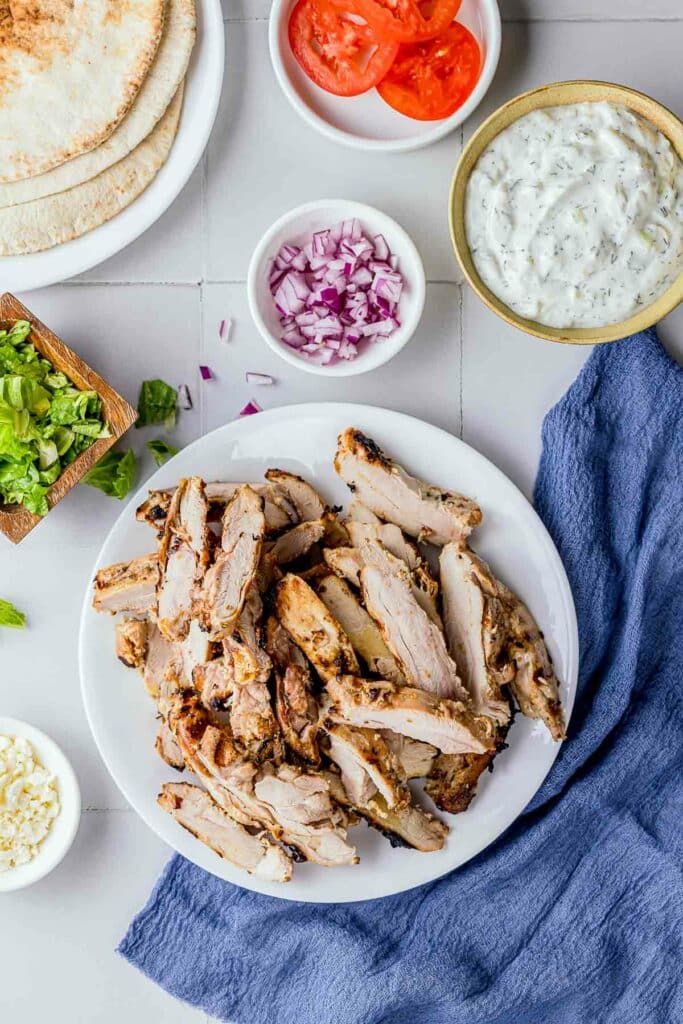 Easy Greek Chicken Gyro Pita with Tzatziki Sauce - Went Here 8 This