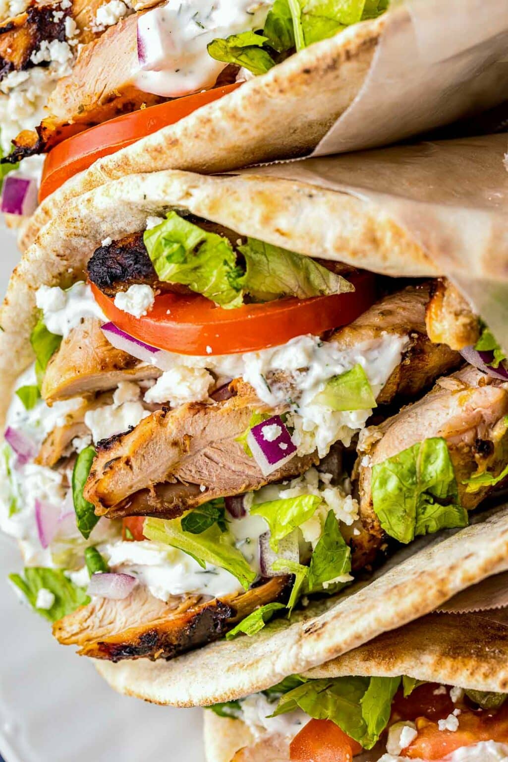 Easy Greek Chicken Gyro Pita with Tzatziki Sauce - Went Here 8 This